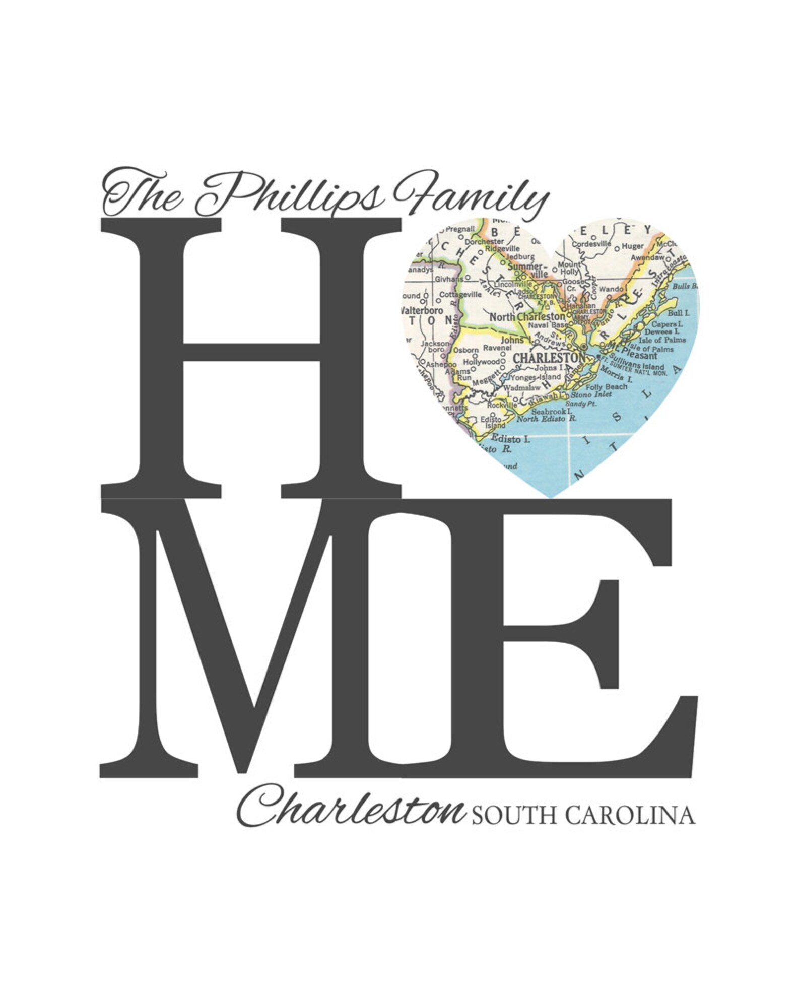 Custom Home Map Art DIGITAL DOWNLOAD for You 2 Print,wedding Engagement ...