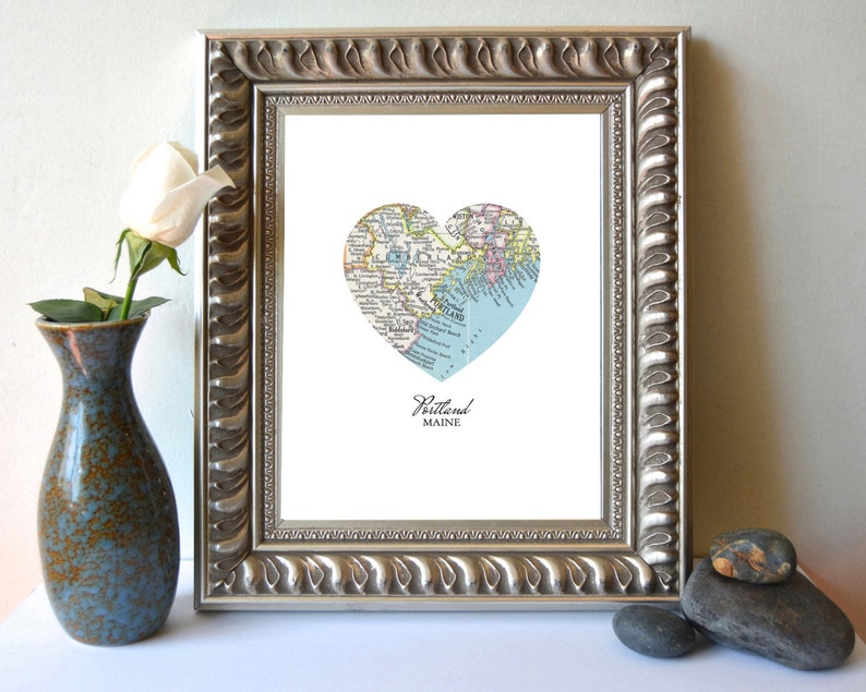 Portland Maine Heart Map DIGITAL DOWNLOAD for You 2 Print | Etsy
