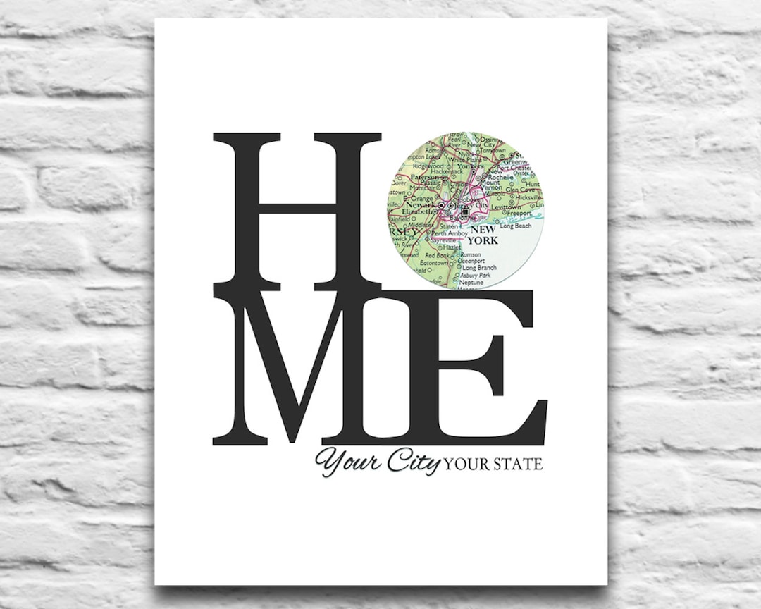 Custom Home Circle Map Art DIGITAL DOWNLOAD for You 2 Print,wedding ...