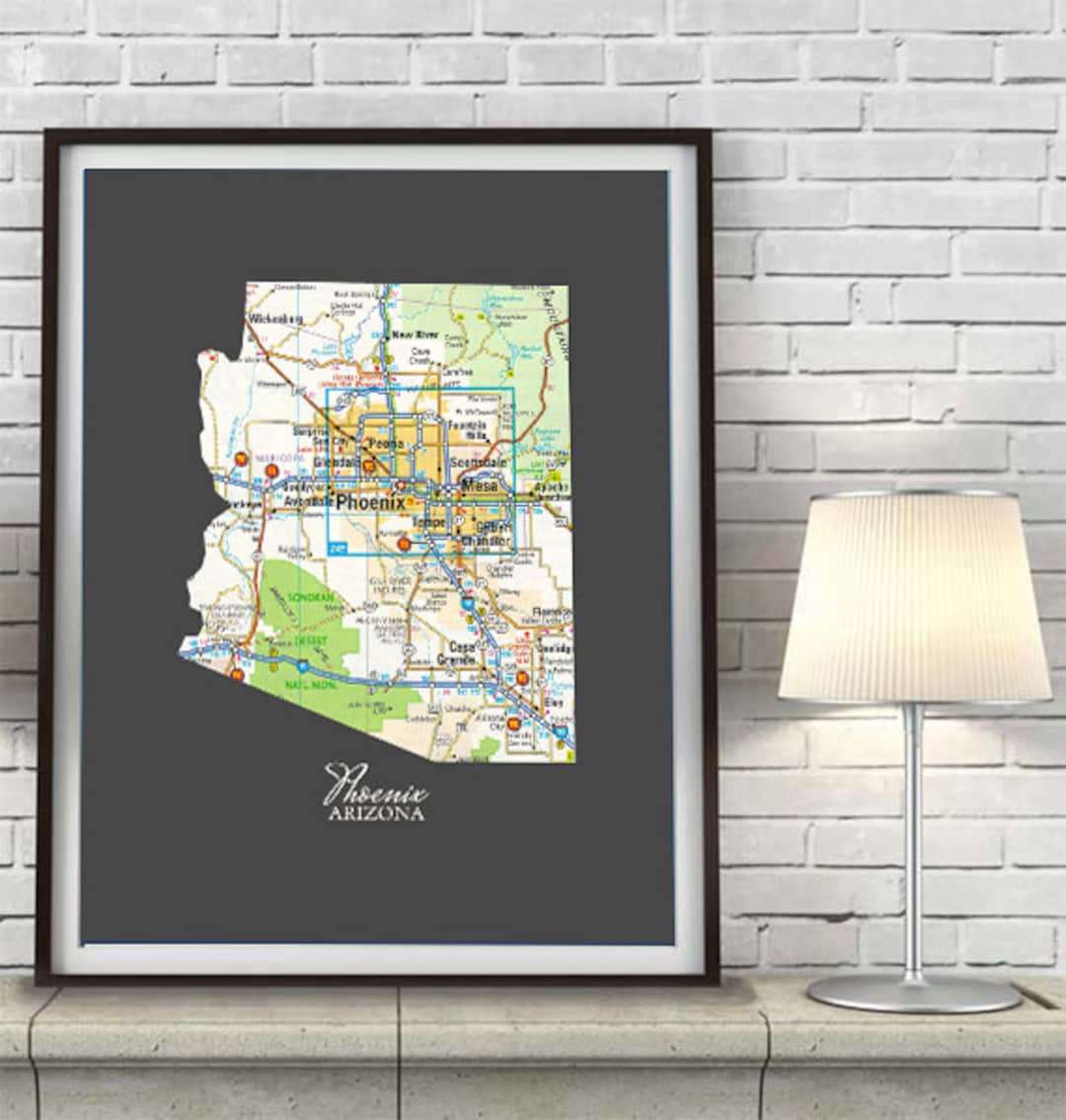 Custom State Map ART PRINT, Your State and City, Valentines Day Gift ...