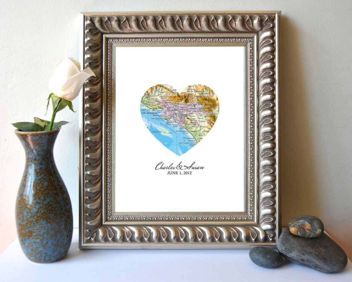Custom Wedding Couple Map Art DIGITAL DOWNLOAD for You 2 | Etsy