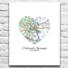 Colorado Springs Heart Map Art Print, Retro Style - Etsy