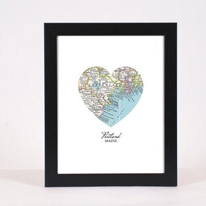 Portland Maine Heart Map DIGITAL DOWNLOAD for You 2 Print, Vacation ...