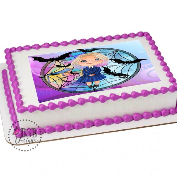 Wednesday Addams Cake Image - Etsy