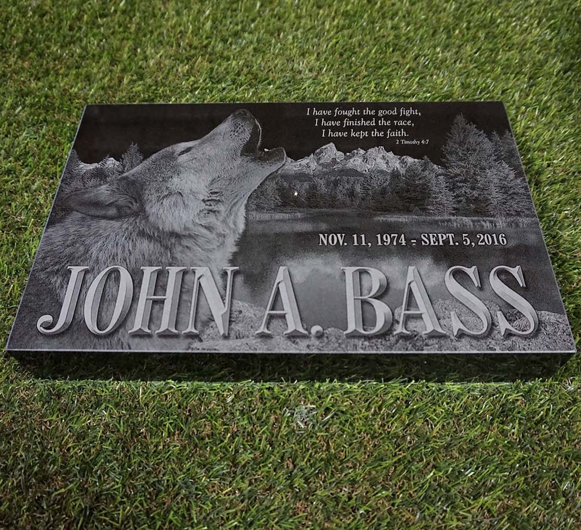 Laser Engraved Marker Granite Memorial Marker Custom - Etsy Canada