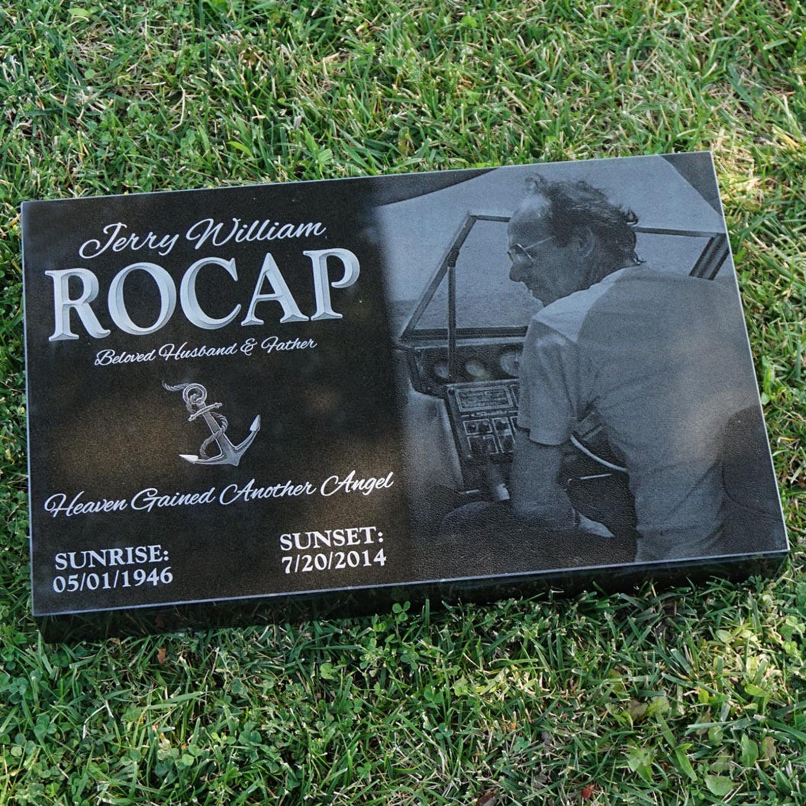 Laser Engraved Marker, Granite Memorial Marker, Custom Memorial, Flat ...