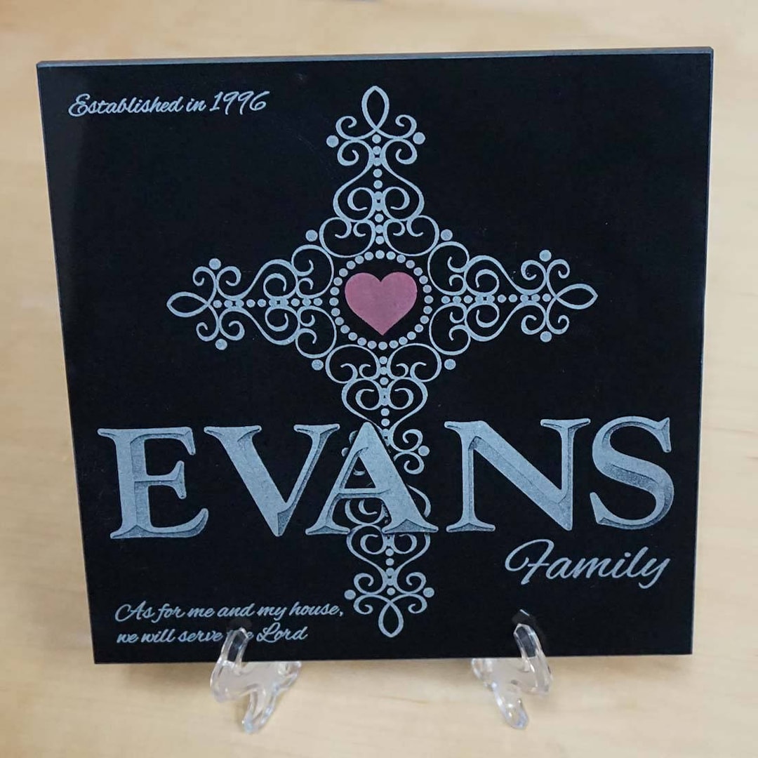 8" Custom Designed Plaque ~ Black Marble Plaque ~ Laser Engraved Plaque ...