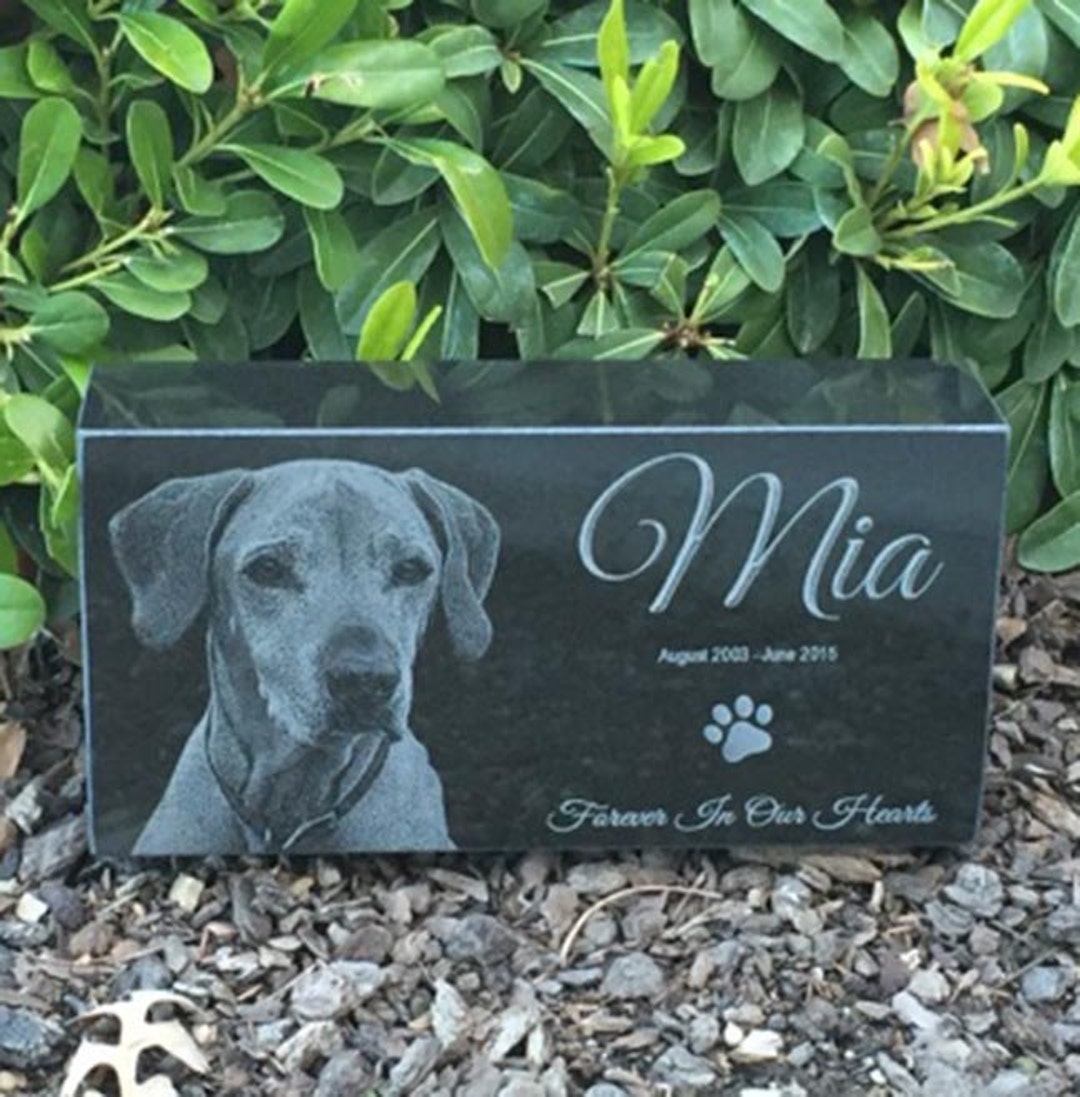 Custom Granite Pet Memorial ~ Laser Engraved Granite ~ Engraved Pet ...