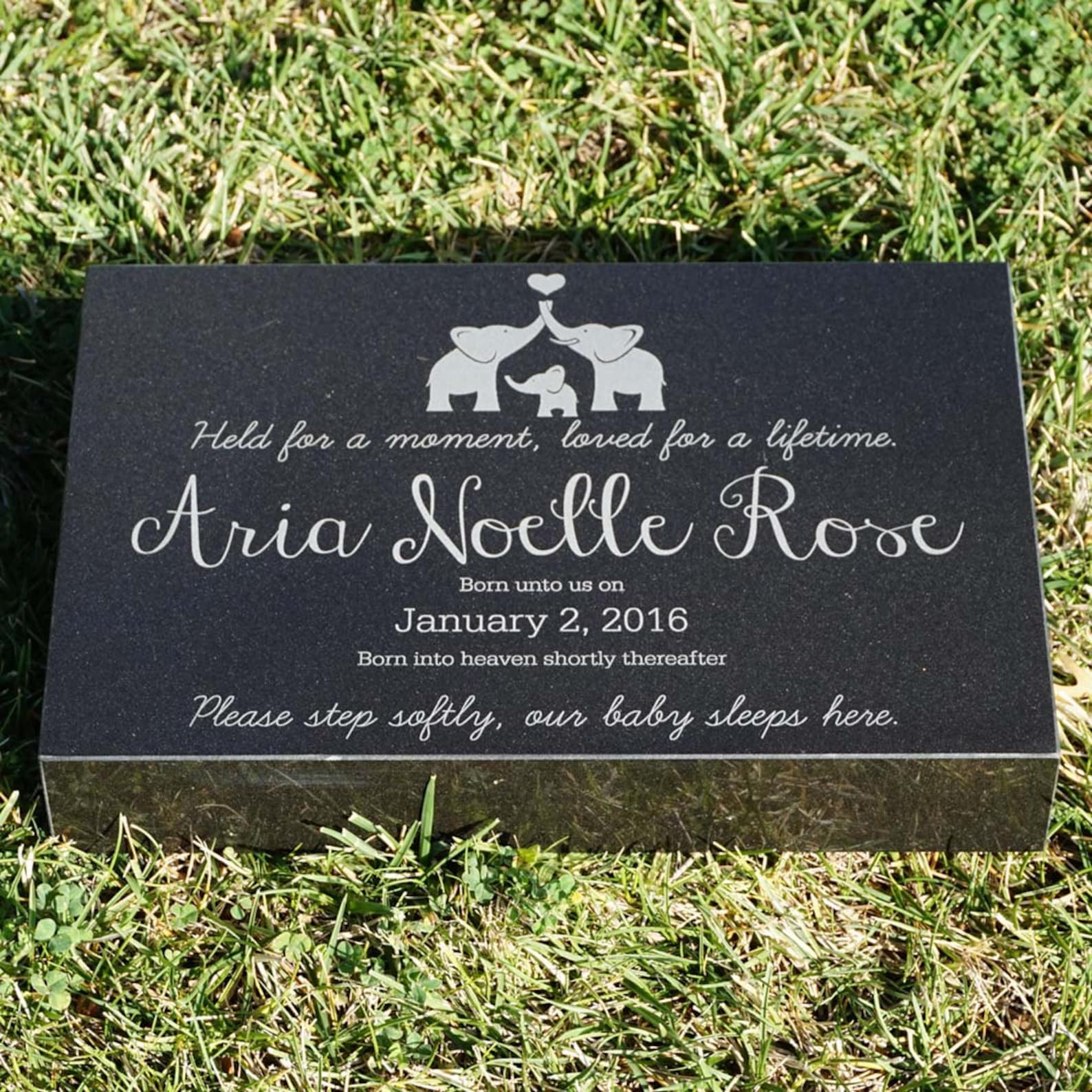 Child's Memorial, Granite Headstone, Custom Infant Headstone, Laser ...