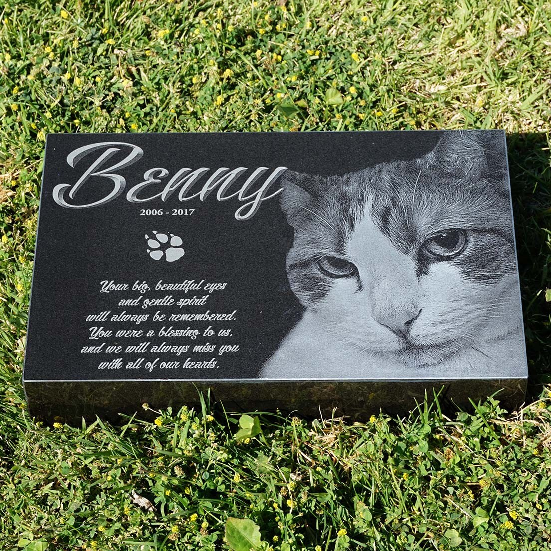 Engraved Cat Memorial ~ Engraved Memorial ~ Laser Engraved Pet Marker ...