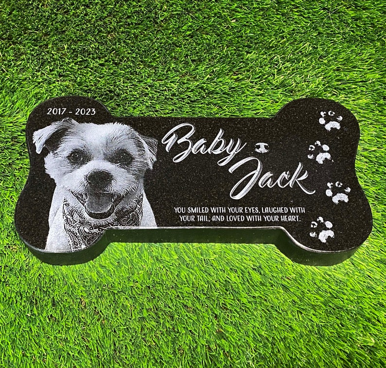 Dog Bone Granite Pet Memorial Granite Dog Bone Memorial Laser