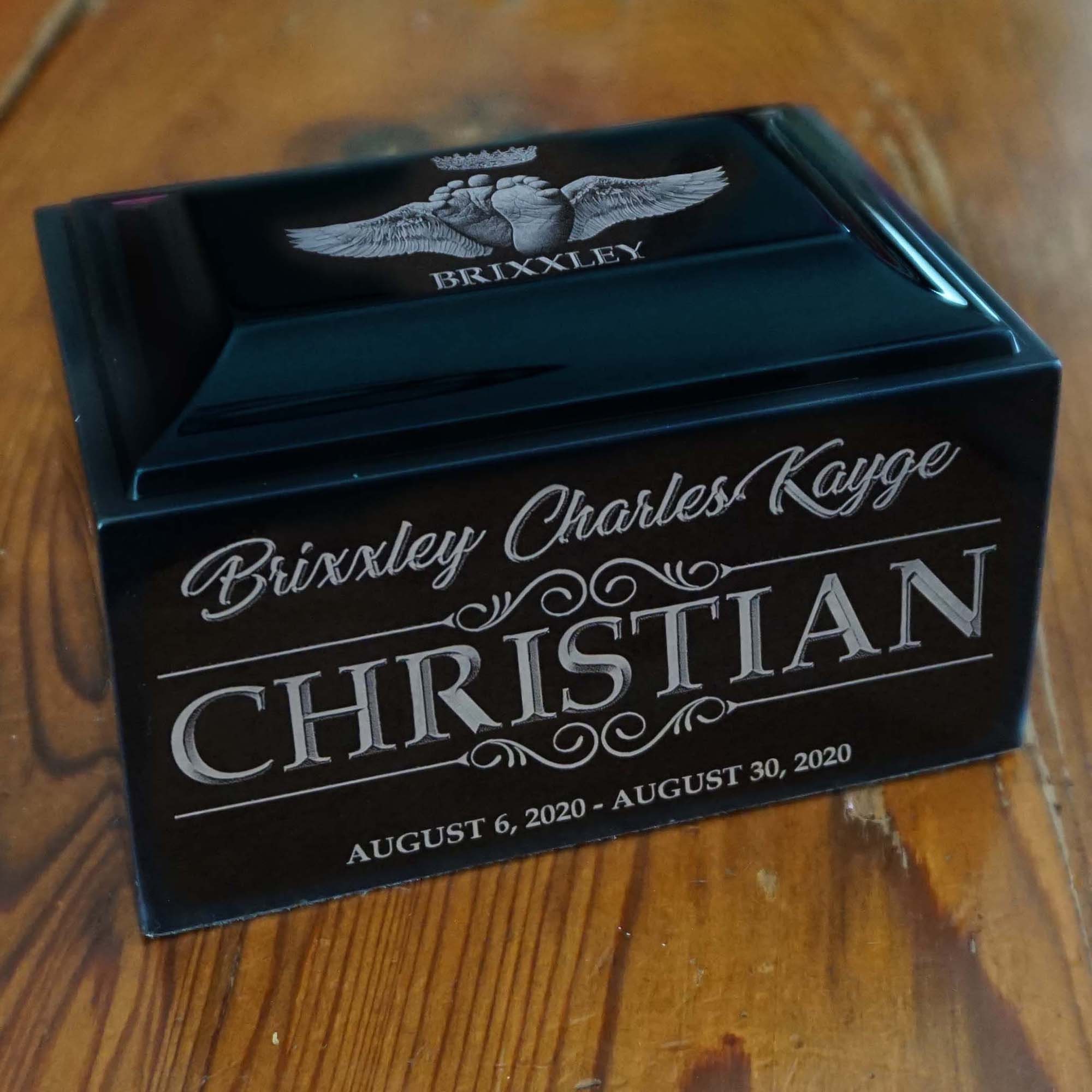 Small Classic Style Urn, Laser Engraved Urn, Custom Photo Urn, Small ...