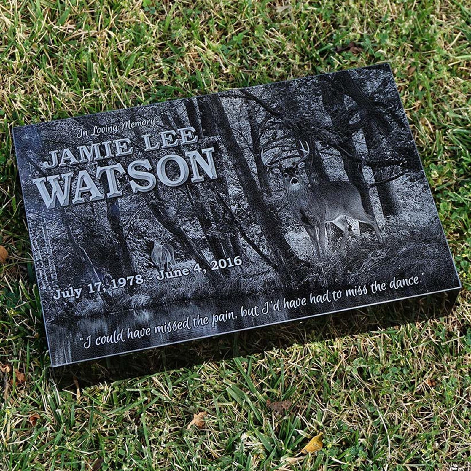 Laser Engraved Marker Granite Memorial Marker Custom - Etsy Canada