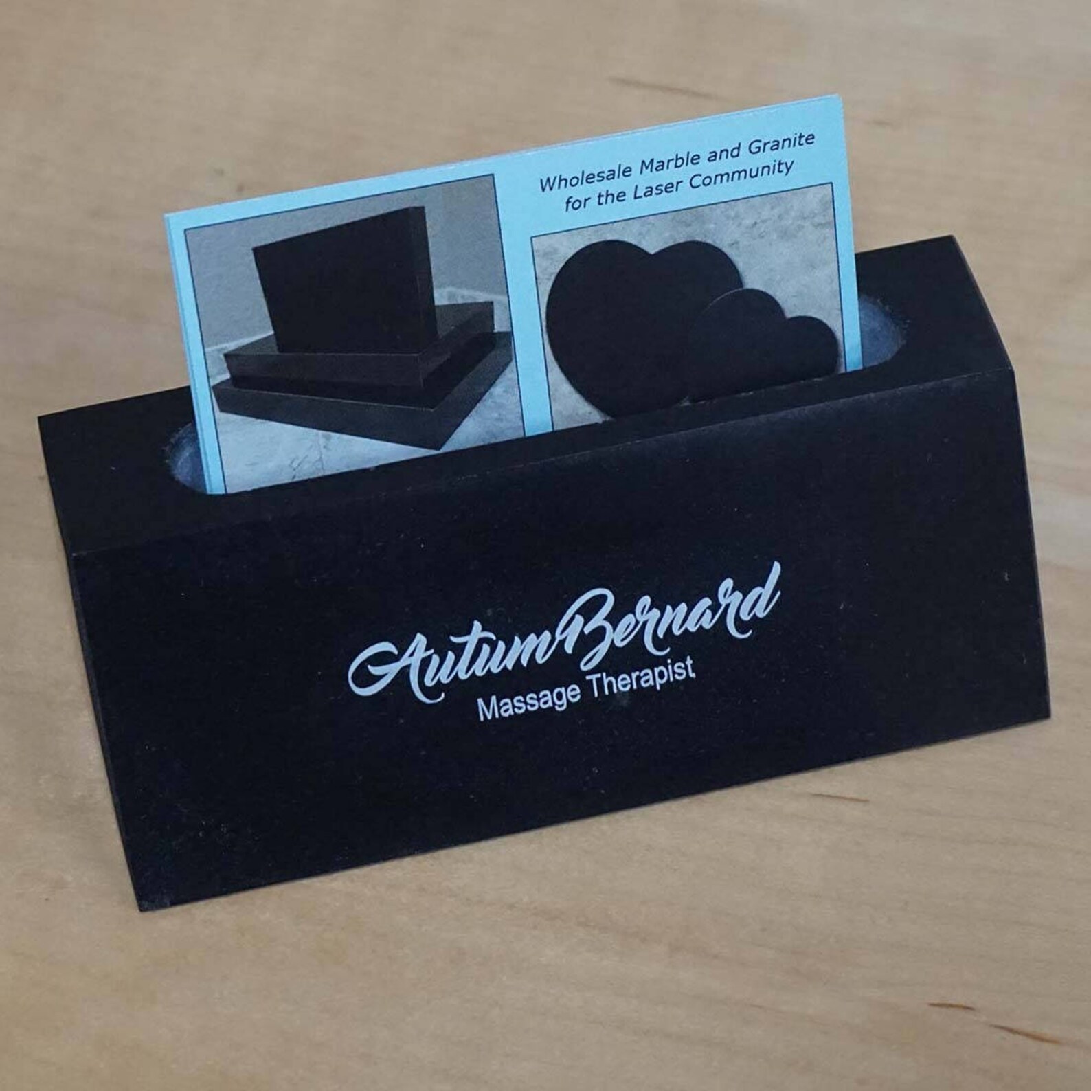 Custom Business Card Holder Custom Desk Accessories Laser - Etsy