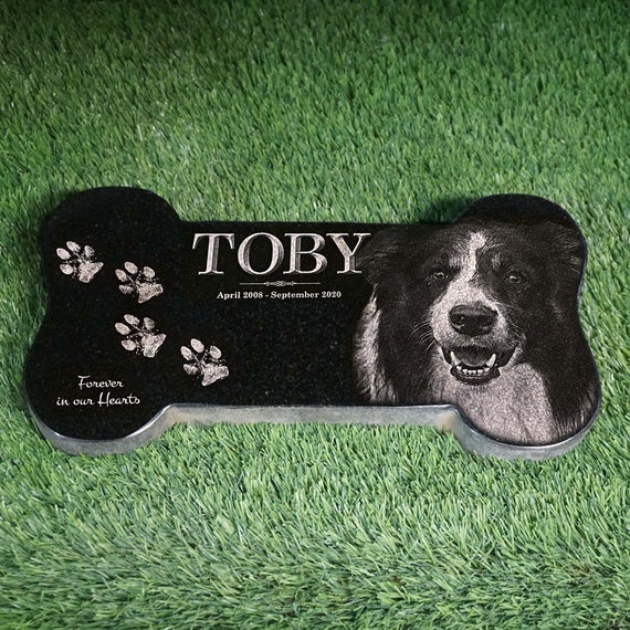 Dog Bone Granite Pet Memorial Granite Dog Bone Memorial - Etsy