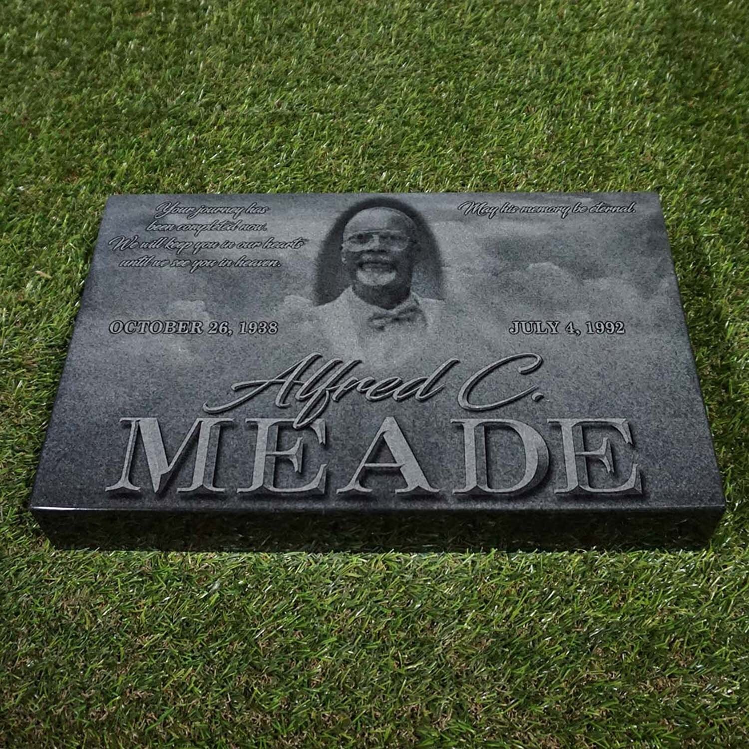 Laser Engraved Marker Granite Memorial Marker Custom - Etsy Canada