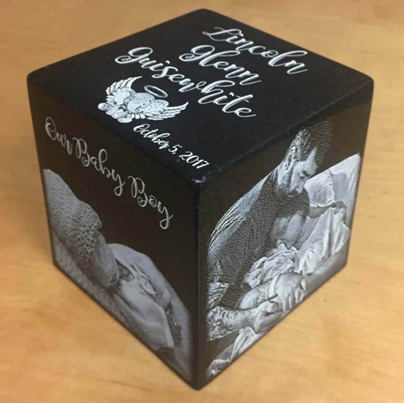 Infant Cremation Urn Laser Engraved Urn Custom Photo Urn - Etsy