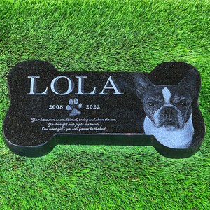 Dog Bone Granite Pet Memorial ~ Granite Dog Bone Memorial ~ Laser ...