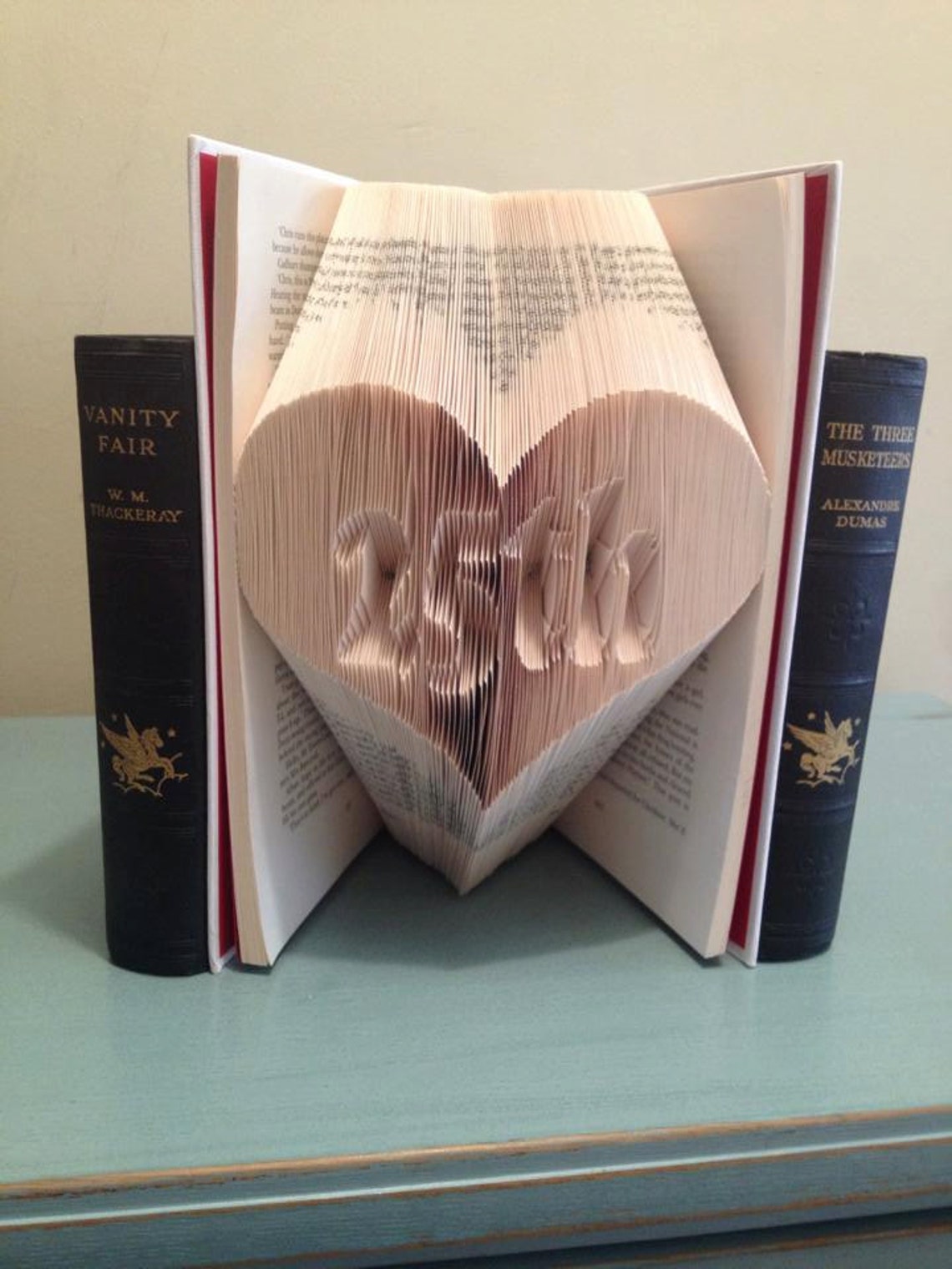 Book Folding Pattern Heart 25th - Etsy