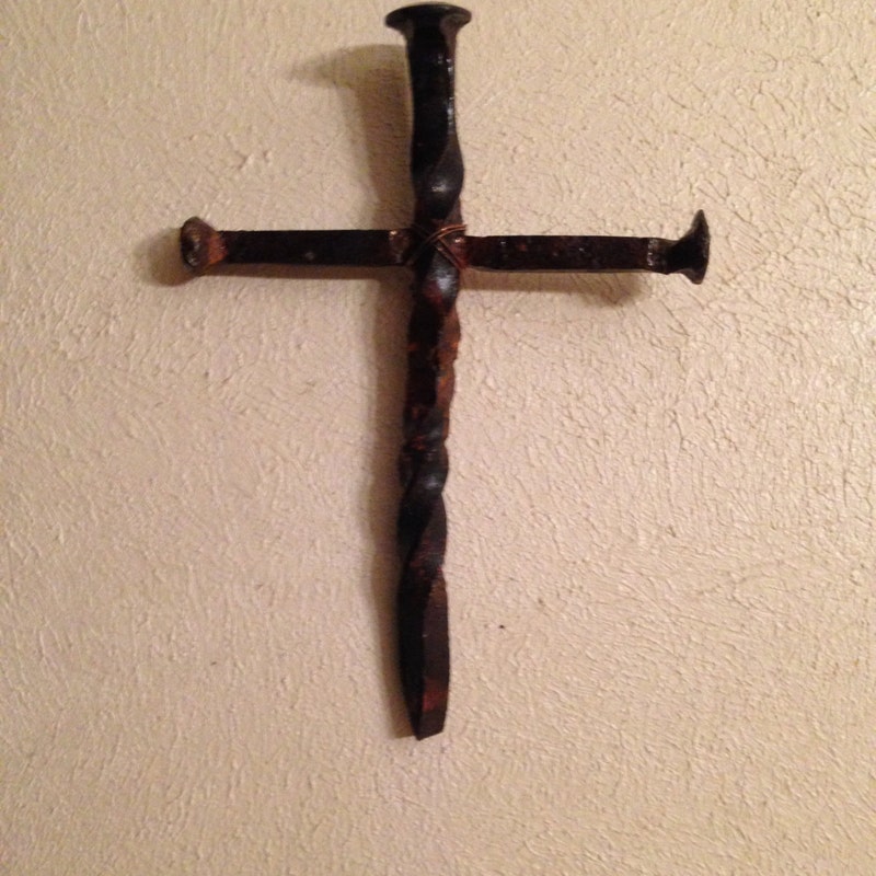 Railroad Spike Cross - Etsy