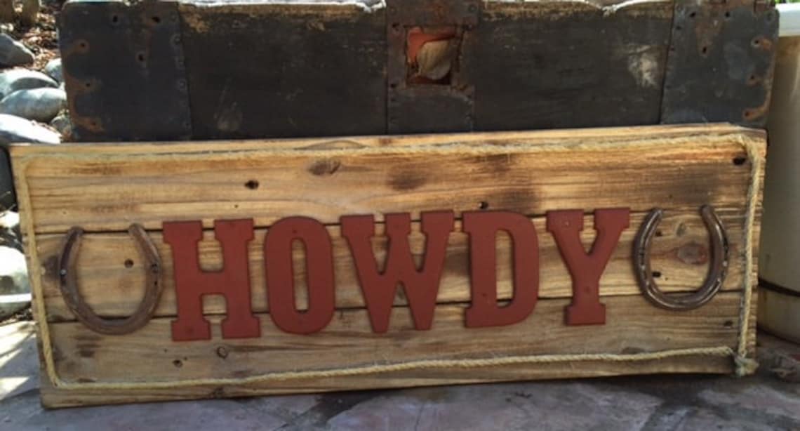 Rustic Welcome/howdy Sign - Etsy