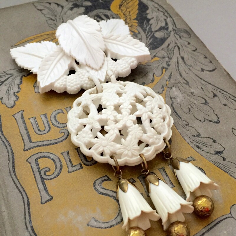 Early Plastic Jewelry Lot - Etsy