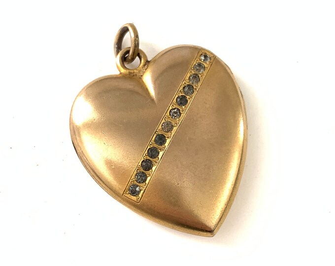 Beautiful Antique W&H Co. Gold Filled Heart Locket // Gold Filled Heart ...