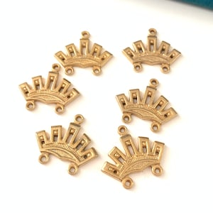 Vintage Two Loop Hole Jewelry Connector Component Finding, Gold Tone ...