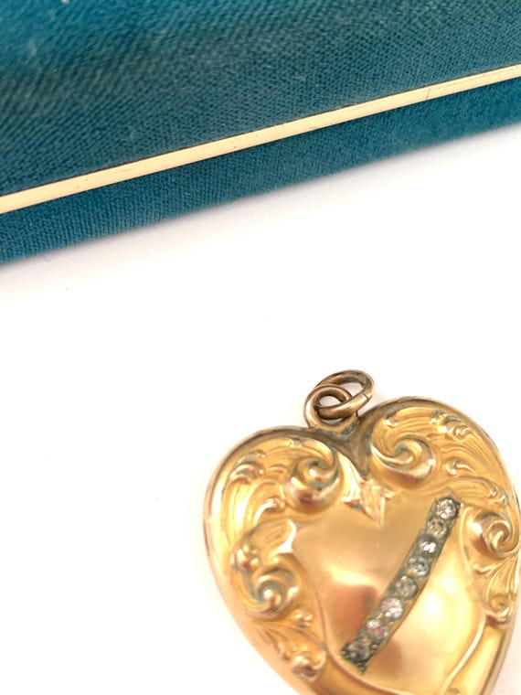 Antique Baroque Inspired Gold Filled Heart Locket, Vi… - Gem