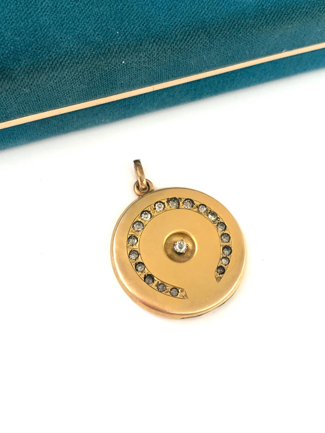 Vintage Good Luck Lucky Horseshoe Locket, Antique Lucky Talisman Locket ...