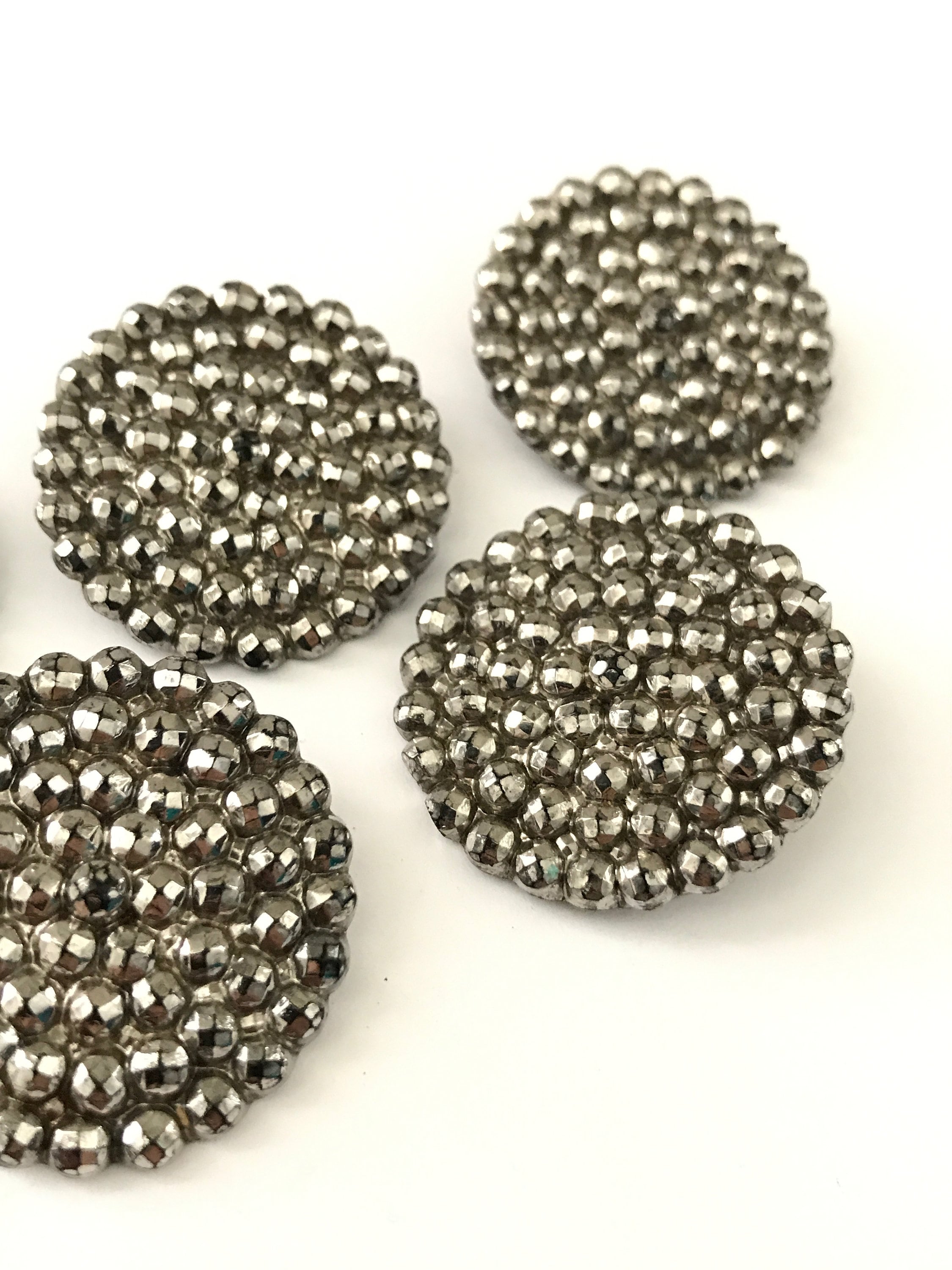 Antique Lot of Victorian Glass Buttons // Lacy Glass Silver - Etsy