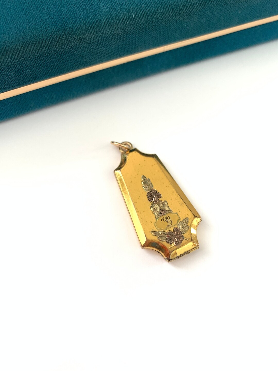 Vintage Art Deco Gold Filled Locket Monogrammed Initial Letter B ...
