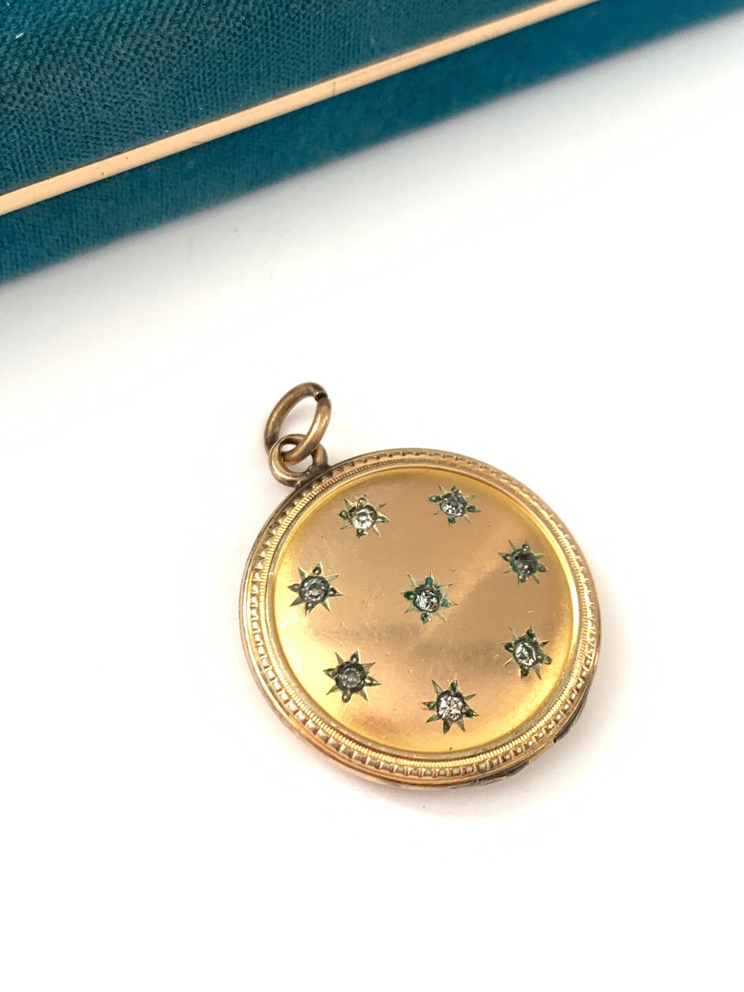 Vintage Antique Gold Filled Star Locket, Celestial Picture Locket ...