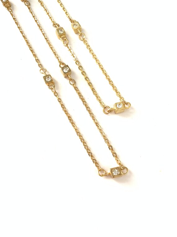 Vintage 16 " Gold Plated Cube Spacers Layering Chain … - Gem