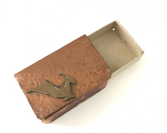 Vintage Copper Match Box With Deer // Match Holder Case // Small Storage - Etsy