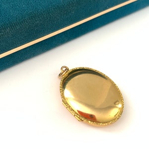 Vintage Oval Floral Framed Shield Gold Filled Locket, Vintage Keepsake ...