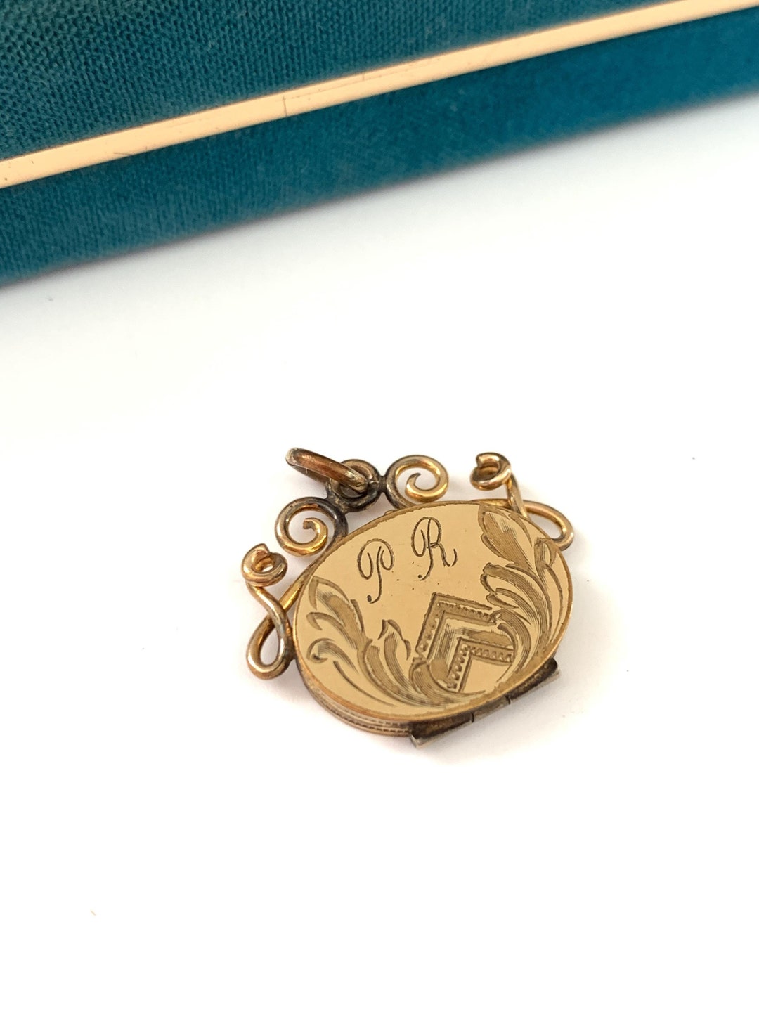 Vintage Gold Filled Locket Monogrammed pr Initial Locket Fob, Vintage ...