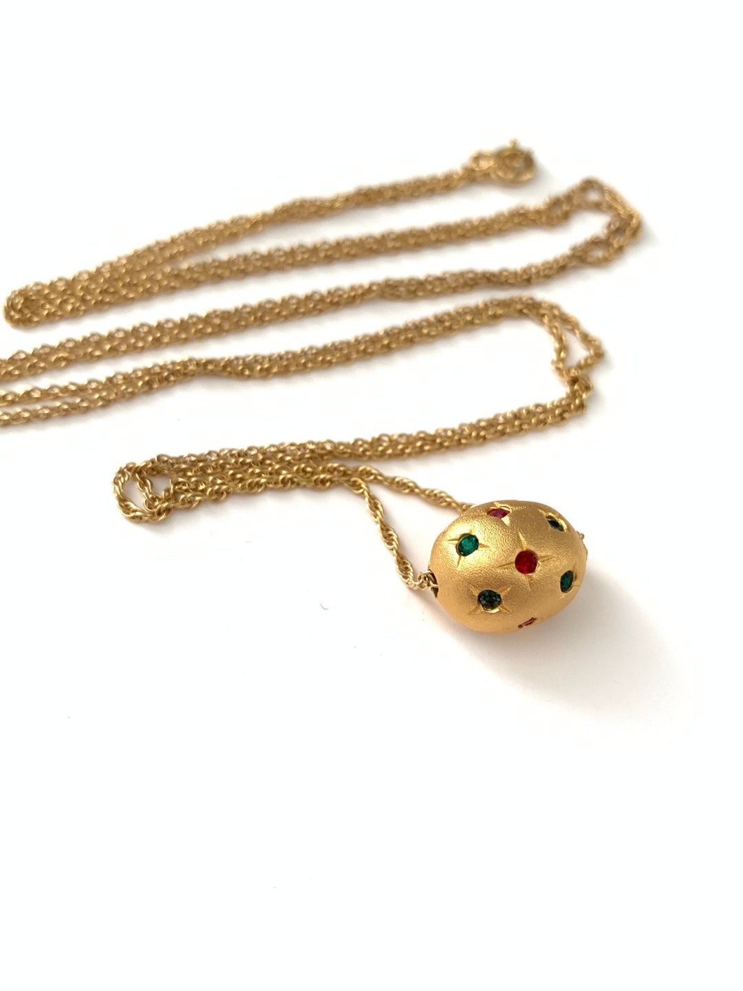 Vintage Gold Plated Celestial Star Bead Necklace, Gold Plated Celestial ...