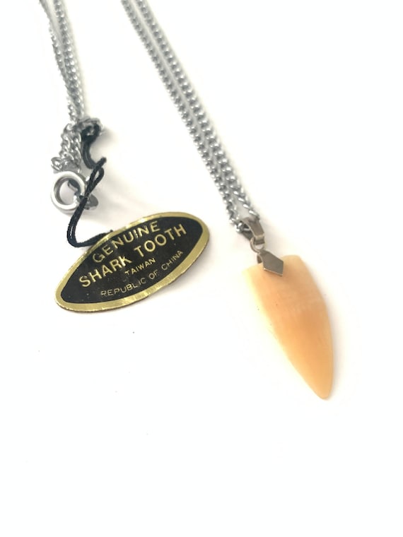 Vintage NOS Shark Tooth Good Luck Protection Talisman Silver | Etsy