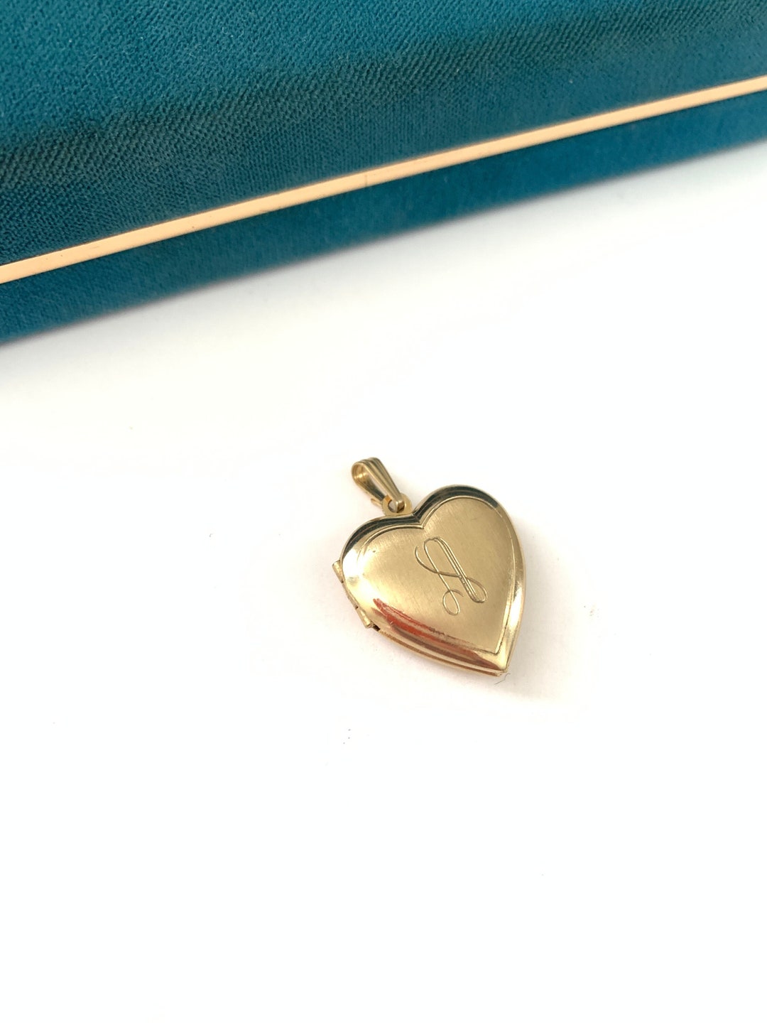 Vintage Gold Filled Heart Locket Monogrammed Initial Letter A , Antique ...