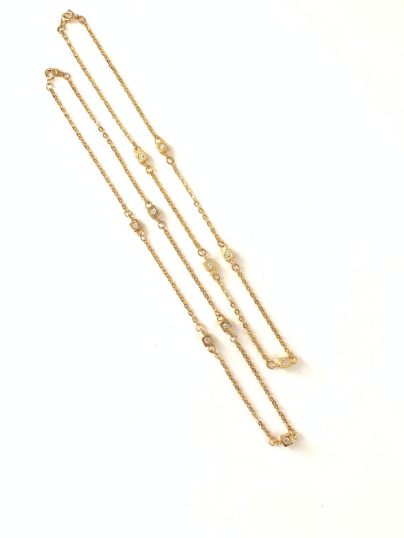 Vintage 16 " Gold Plated Cube Spacers Layering Chain … - Gem