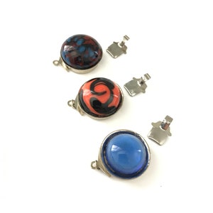 Vintage Glass Cabochon Clasp // Vintage Clasp (1) - Etsy