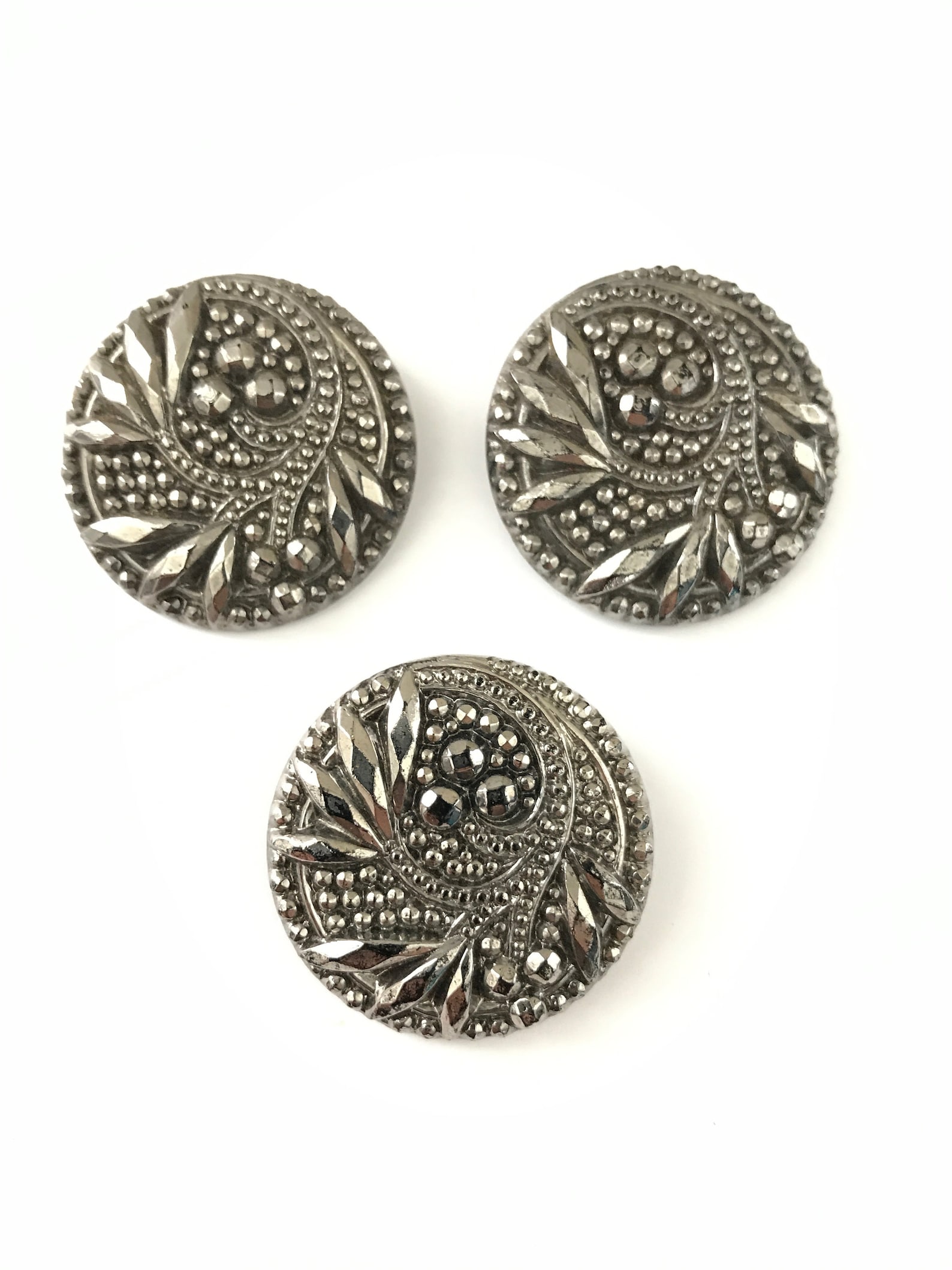 Antique Lot of Victorian Lacy Glass Buttons AS IS | Etsy