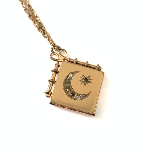 Antique Victorian Star Moon Locket Gold Filled Necklace - Etsy