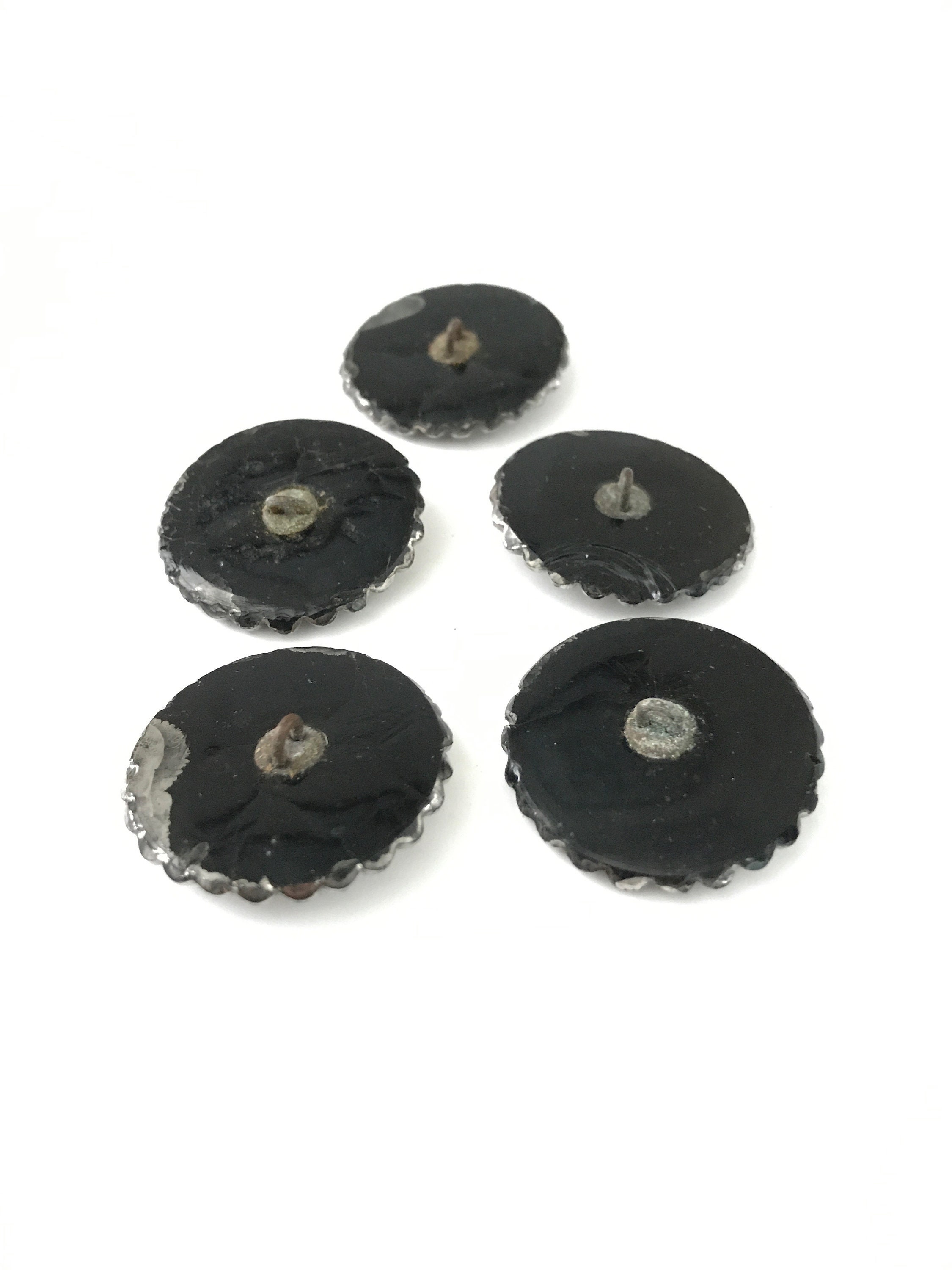 Antique Lot of Victorian Glass Buttons // Lacy Glass Silver | Etsy