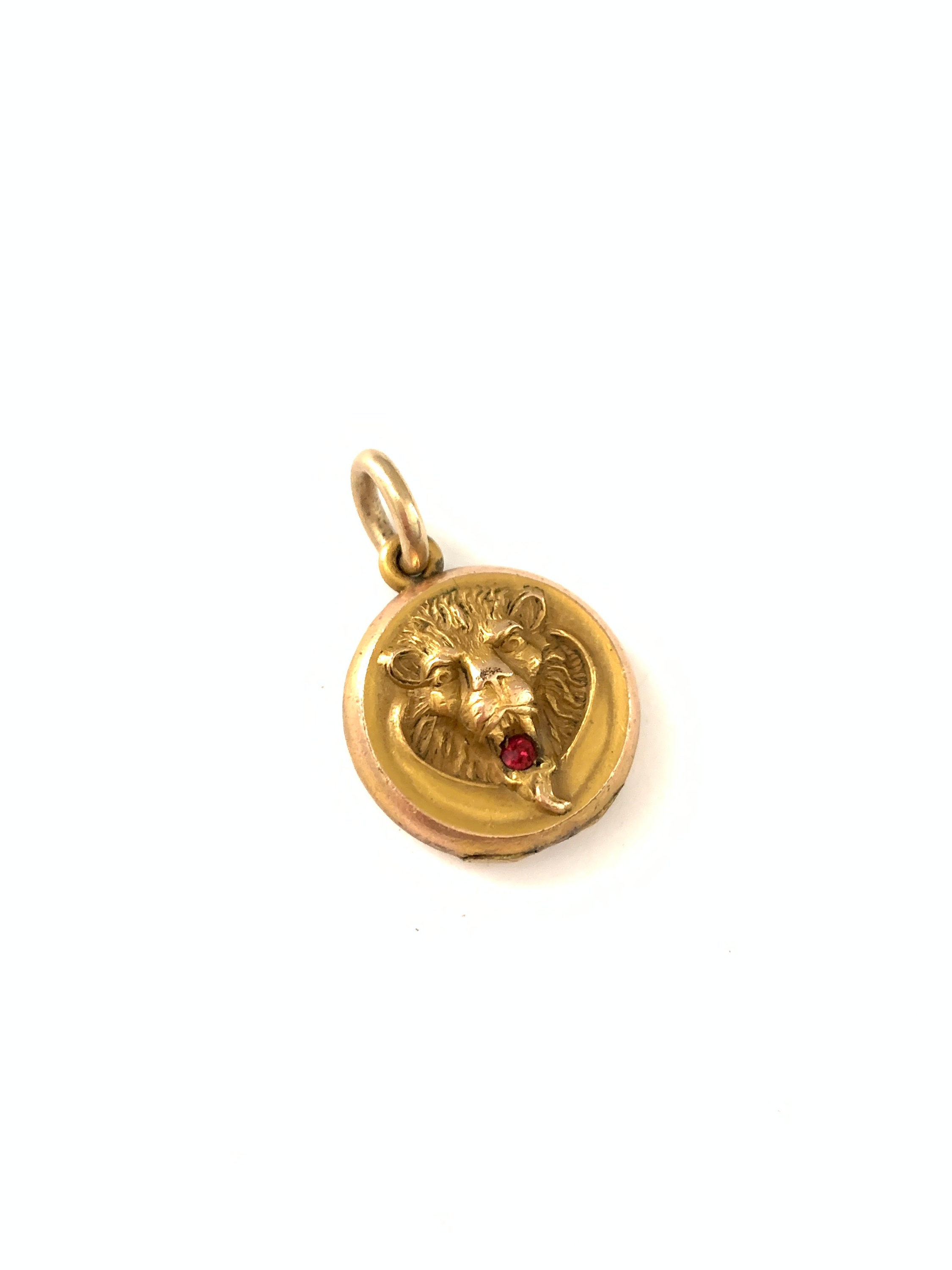 Antique Small Gold Filled Victorian Lion Locket Gold Filled - Etsy