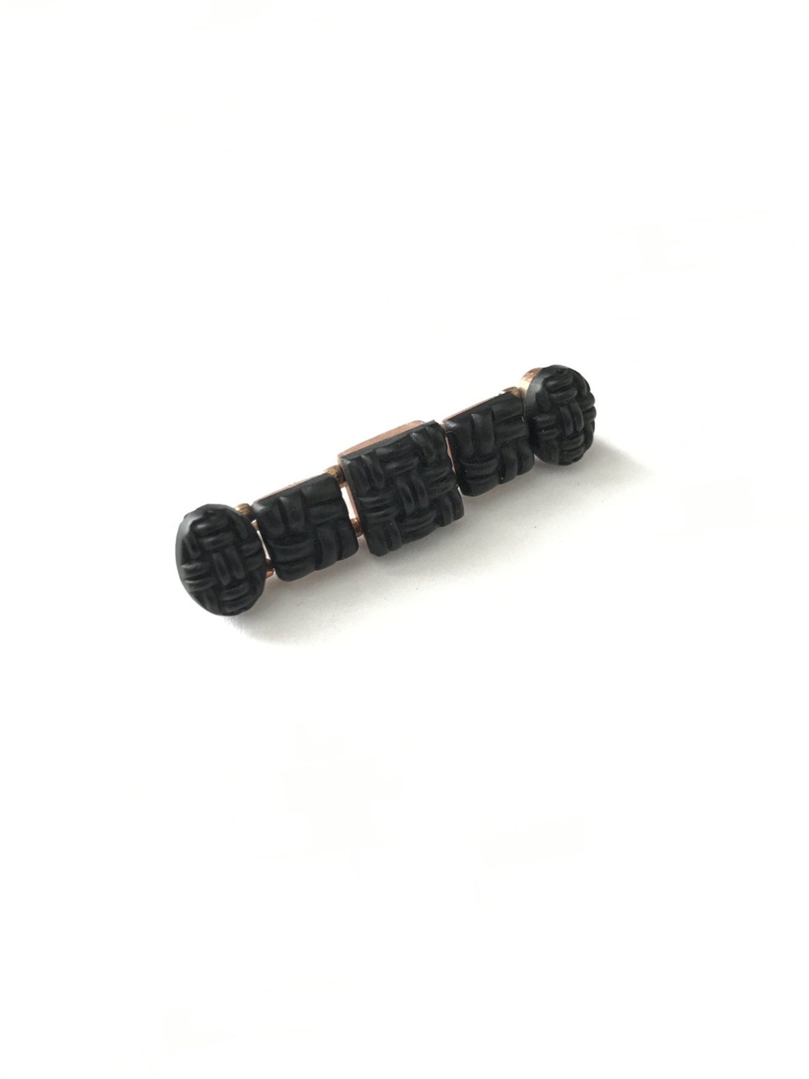 Antique Jet Black Glass Mourning Pin Brooch With Braided Design - Etsy