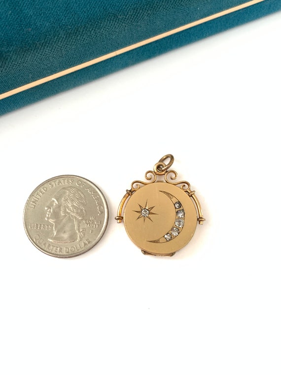 Vintage Locket Moon And Stars