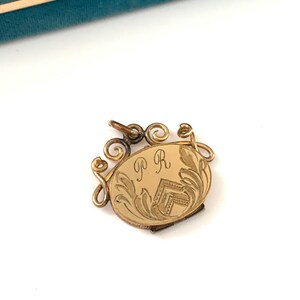 Vintage Gold Filled Locket Monogrammed pr Initial Locket Fob, Vintage ...