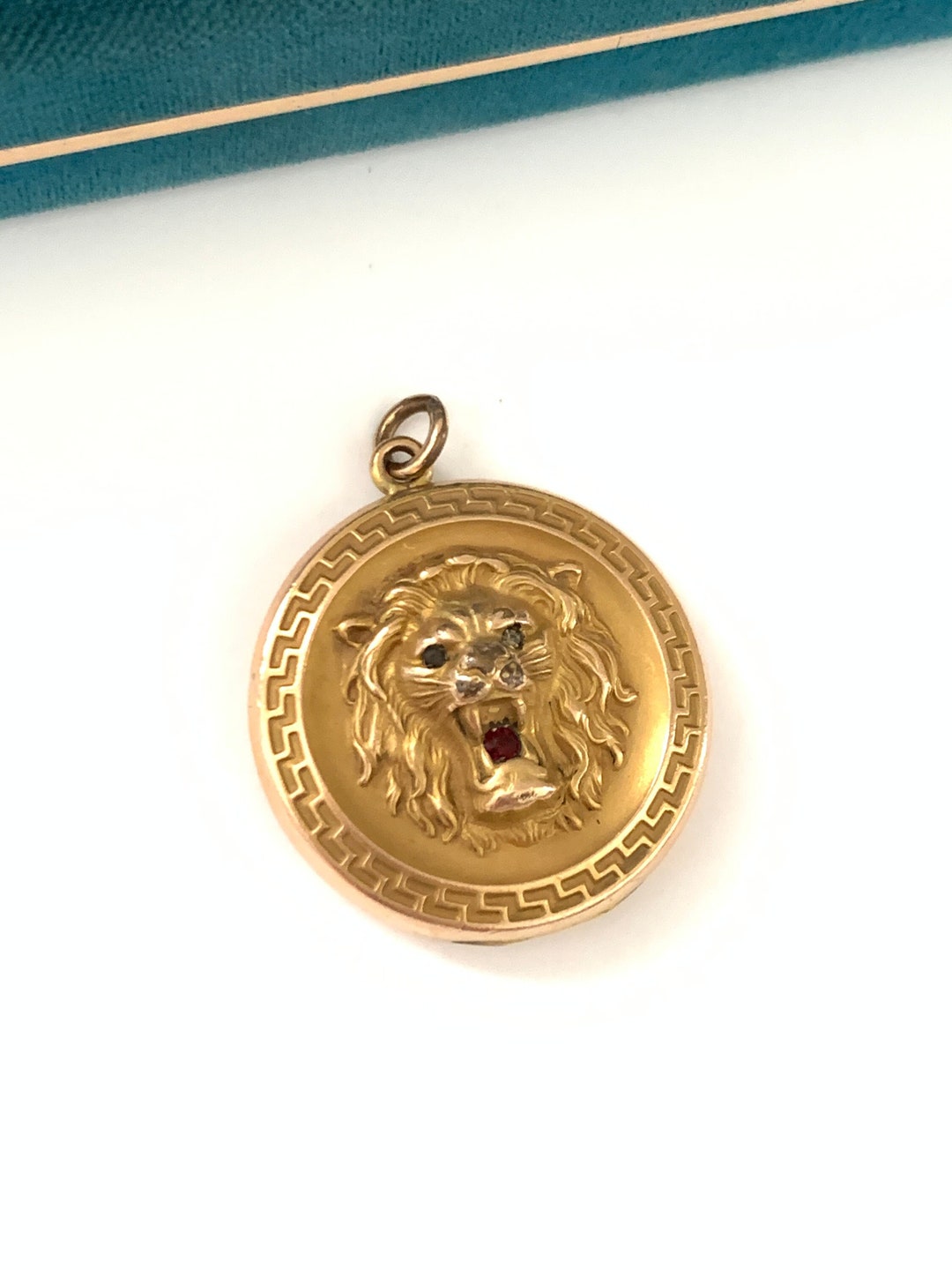 Antique Gold Filled Victorian Lion Locket, Gold Filled Locket, Greek ...